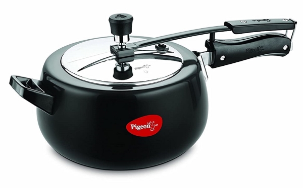 Pigeon Induction Base Aluminium Pressure Cooker 3 Ltr. Black - Buy ...